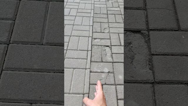Как не нужно делать подпил тротуарной плитки