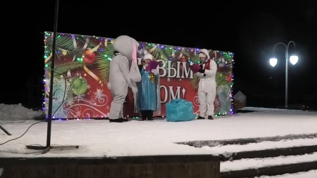 Ночная новогодняя программа в -30 мороза 1 января с. Усть Ишим