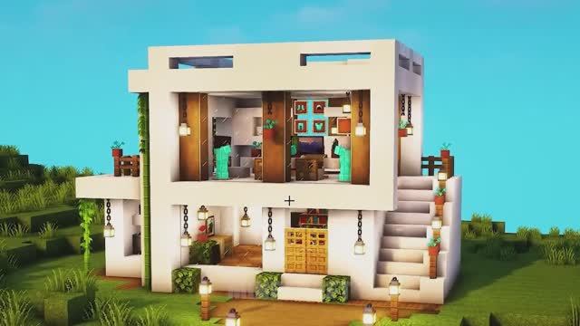 Как Построить Красивый Дом в Minecraft. Майнкрафт крутые постройки. #Minecraft