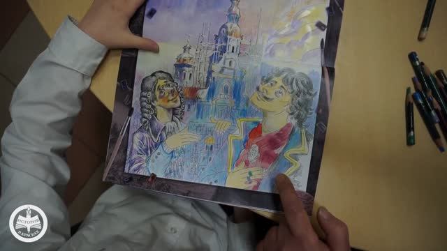 Город Петра и Петр I
Видеоурок "Петр I и архитектур Доменико Трезини" техника-смешанная