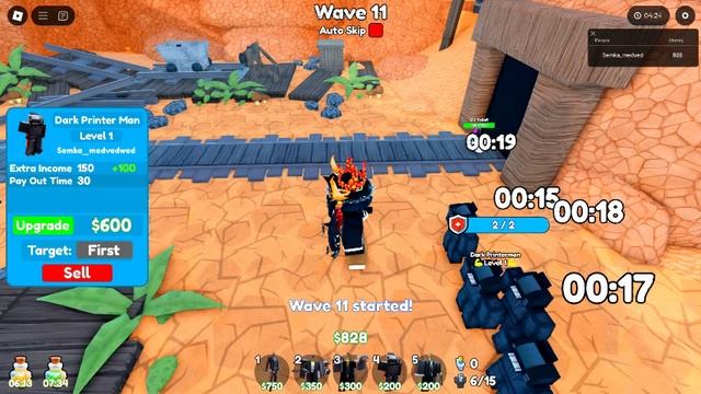 Beat a drill event easy game (part1) прохожу ивент с дрелями в туалет товер дефенс часть 1