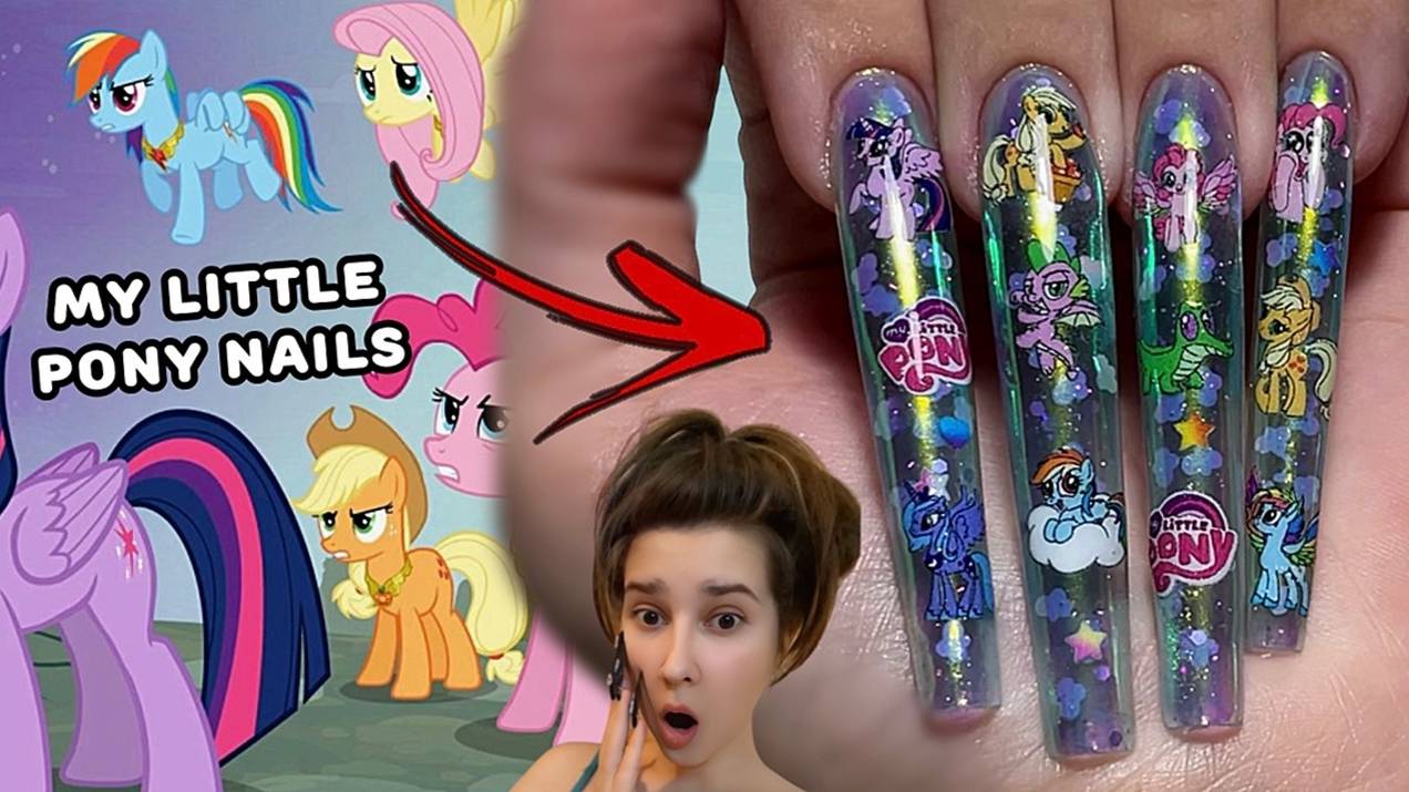 ИСПОРТИЛА МАНИКЮР САМОЙ СЕБЕ 😭 ВТИРКОЙ, MY LIITTLE PONY NAIL ART