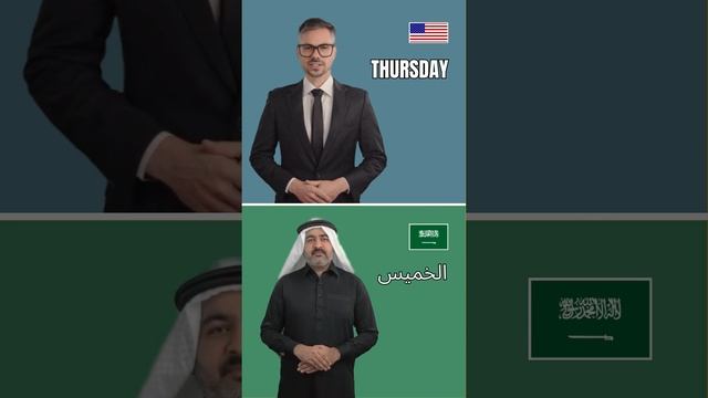 Learn Days of the Week in English and Arabic