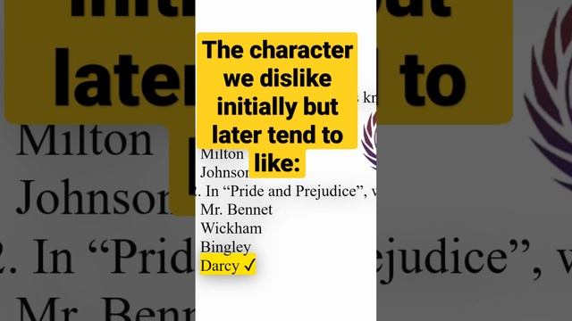 Pride and Prejudice by Jane Austen | The character we dislike initially but later tend to like