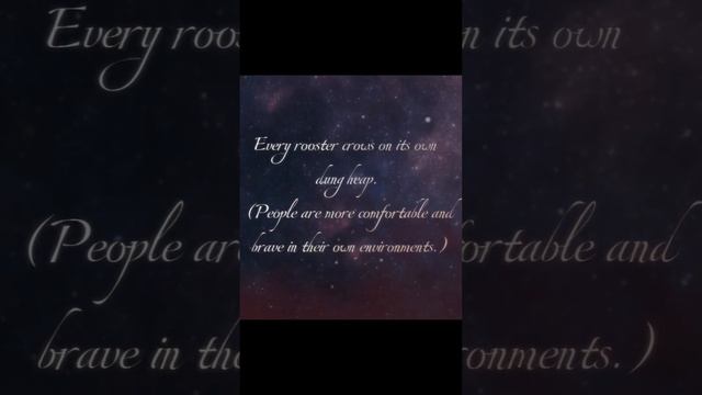 Every rooster crows...  Powerful Turkish Wisdom - Turkish Proverbs - Quote of the Day(11.ai)
