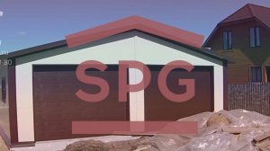 Гараж из сэндвич-панелей на две машины с хоз-помещением [spgarage.ru]