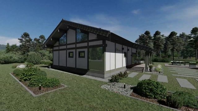 Фахверк в стиле шале классический. Обзор проекта / Раум 203