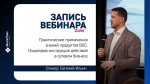 Практические применения знаний продуктов BDC. Вебинар от Евгения Ильина