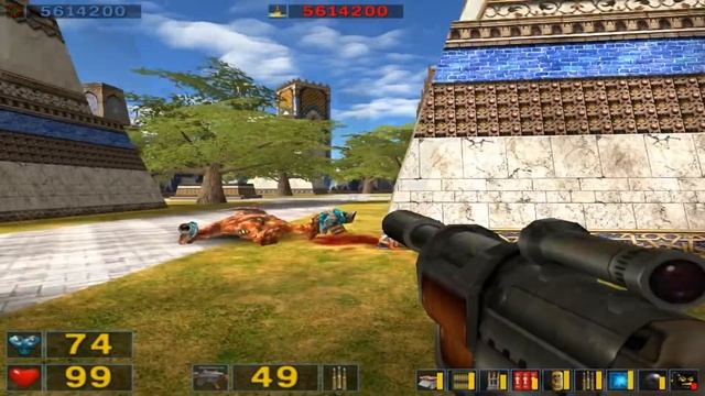 Прохождение Игры Serious Sam The Second Encounter Часть 7: Атриум Слонов!!!