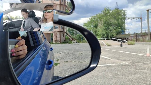 Третий день занятий по вождению с Анастасией. Часть вторая. Выполнение двух элементов на автодроме!