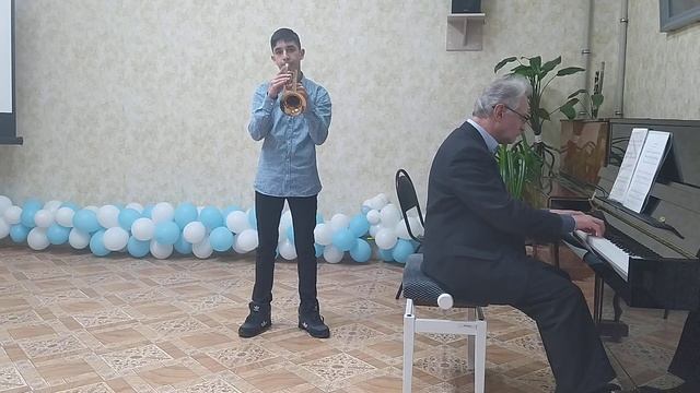 Арустамян Гарик 13 лет (труба) Армянская нар. песня - Певец, Украинская нар. песня - Журавель