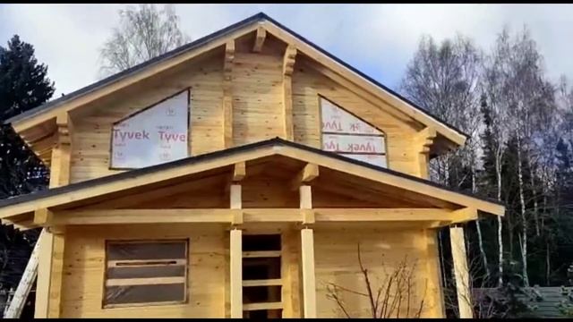 Закончили монтаж силового контура из бруса