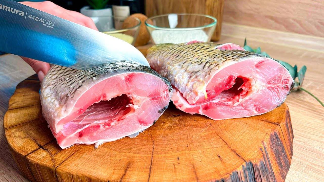Как пожарить рыбу в воде без брызгающего масла⁉️ Жареная рыба с хрустящей корочкой