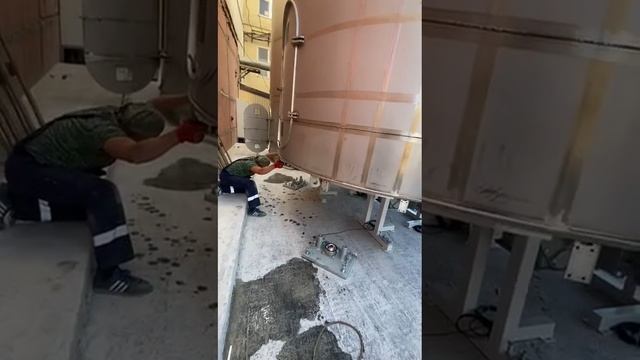 Силос БХМ. монтаж на производстве