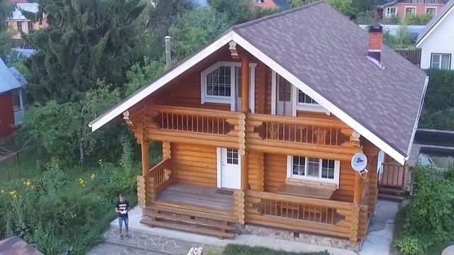 Дом из оцилиндрованного бревна по проекту 100 150  005 PRO+