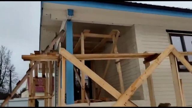 Качаброво. Отделка деревянного дома. Декабрь 2021 г.