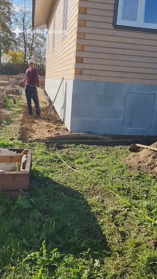 Отмостка дома при свайном фундаменте