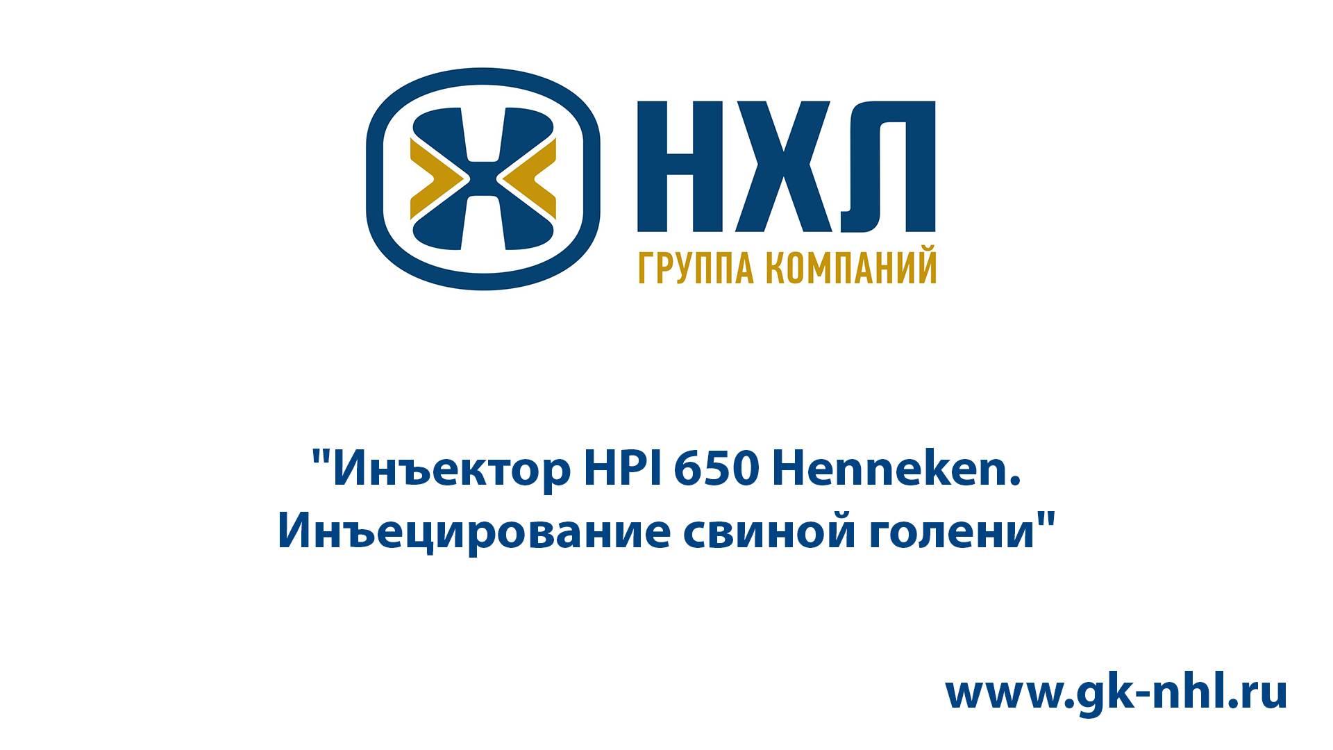 Инъектор HPI 650 Henneken.  Инъецирование свиной голени