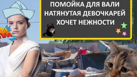 STARWARS - ПОМОЙКА ДЛЯ ВАЛИ , НАТЯНУТАЯ ДЕВОЧКА , РЕЙ ХОЧЕТ НЕЖНОСТИ.