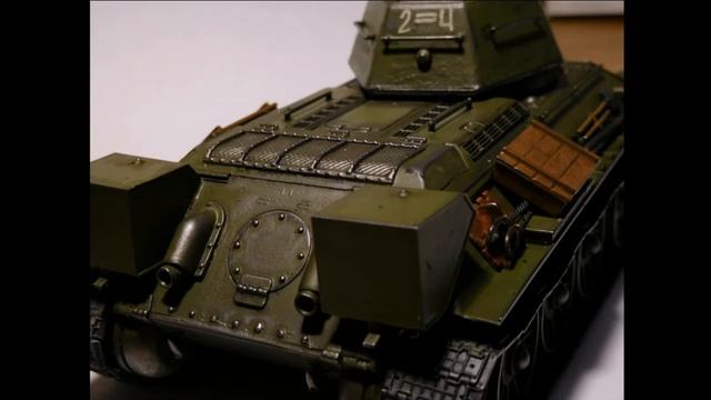Презентация готовой модели Т-34/76 с минным тралом