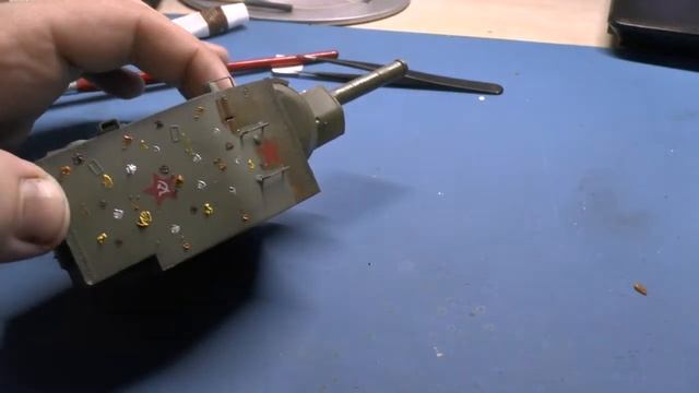 Советский тяжелый танк КВ-2 (Моделист, 1:35) часть третья