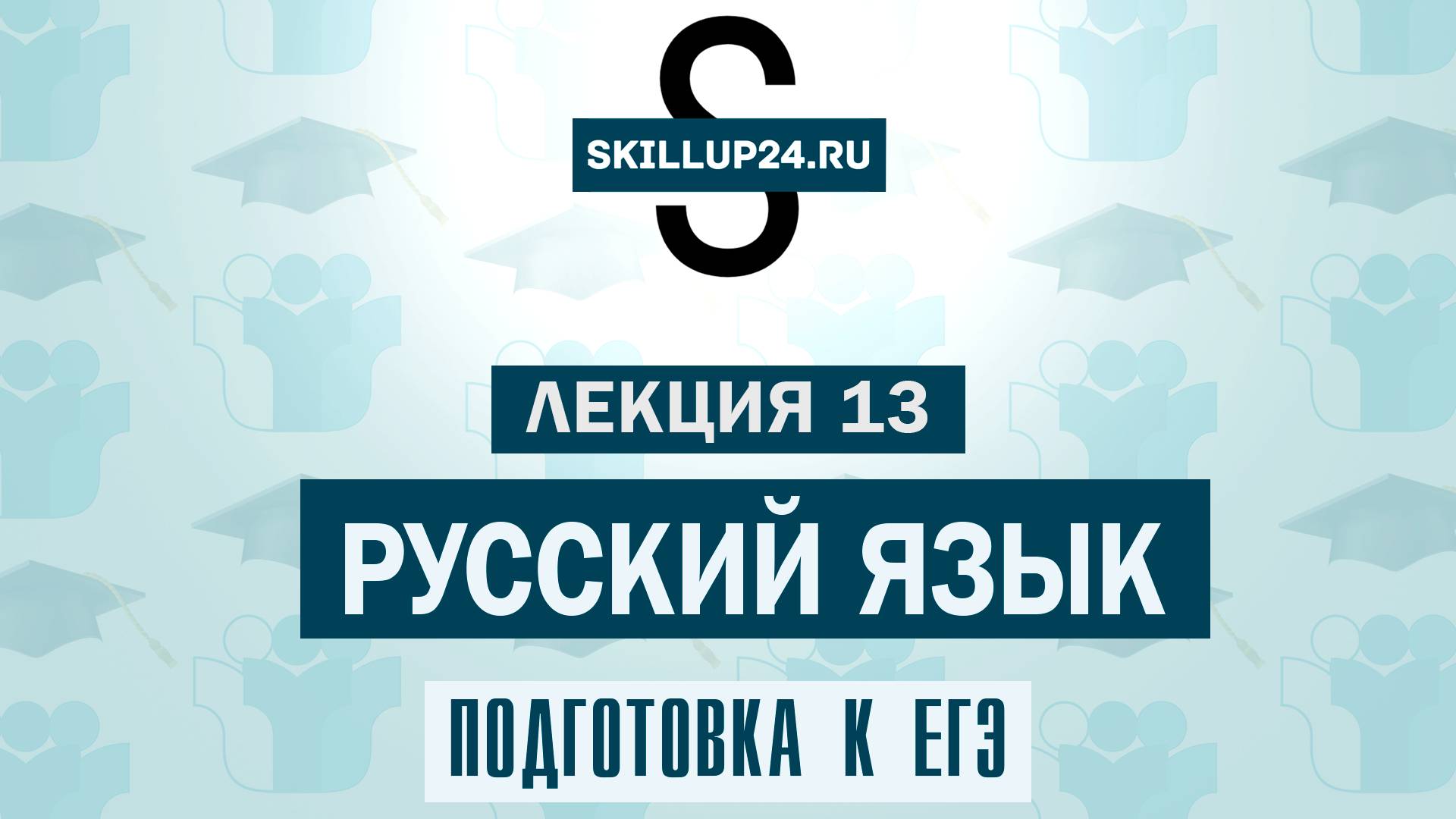 Русский язык ЕГЭ 13 урок