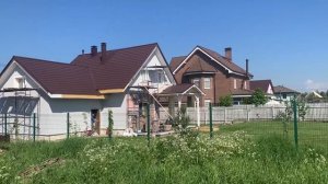 Дом из двойного бруса в коттеджном посёлке Дружное на участке 203
