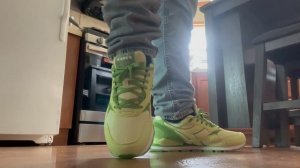Full HD diadora n92 white jade butterfly on foot look