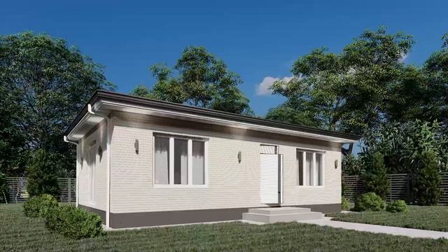 3D ВИЗУАЛИЗАЦИЯ - ПРОЕКТ ДОМА 60 М²