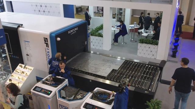 Эксклюзив на выставке Металлообработка 2024 высокоскоростная линия лазерной резки из рулонной стали.