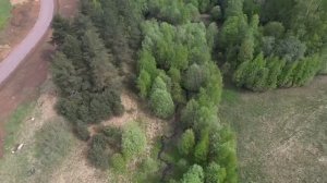 Вид с высоты птичьего полета на будущую  зону рекреации в КП СОСНОВСКИЕ ГОРКИ