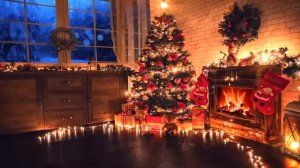 1 ЧАС 🎄 РОЖДЕСТВЕНСКАЯ МУЗЫКА 2023. ТРЕСК КОСТРА У КАМИНА НОВОГОДНИЙ ФОН. НОВОГОДНЯЯ МУЗЫКА 🎄