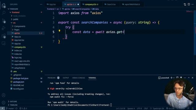 React Typescript 2023 - 7. Financial Modeling Prep API