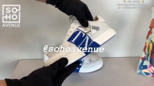 Valentino CALFSKIN VL7N SNEAKER WITH BANDS COLOUR WHITE/BLUE