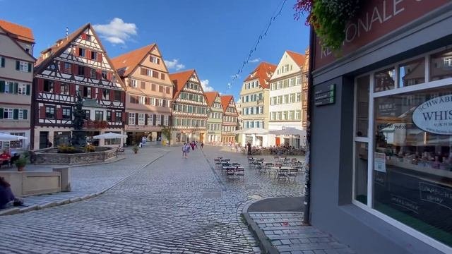 Тюбинген Германия 4K виртуальная пешеходная экскурсия