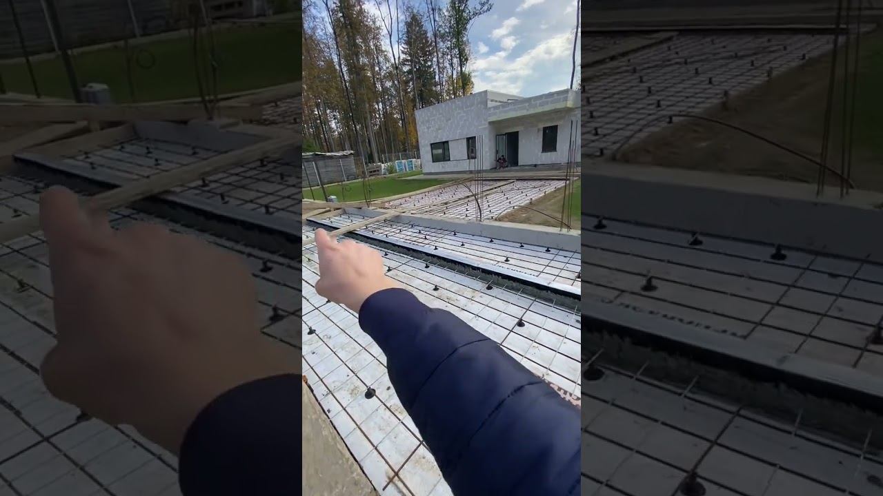 Ленточный фундамент для забора готов, все закладные элементы установлены.