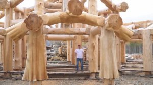 Строим необычный офис из кедра по технологии Post & Beam. Этапность работ.