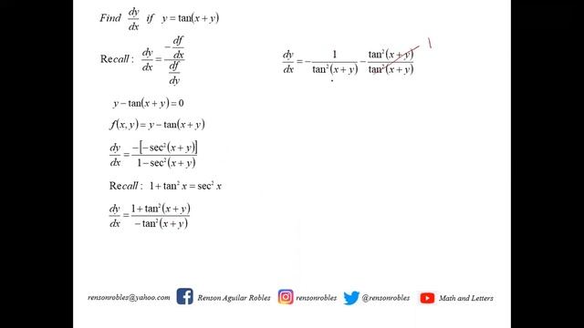 Derivatives of Some Trigonometric Functions by Implicit Differentiation ...