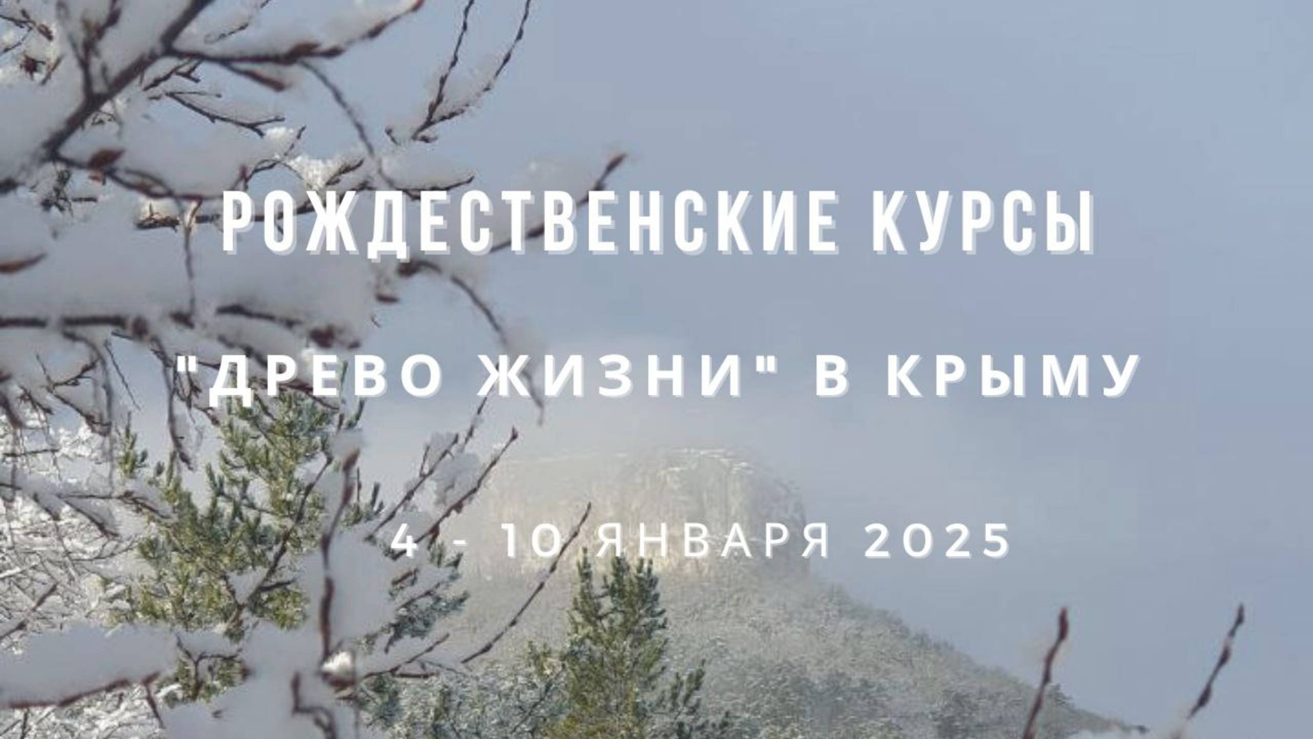 Приглашение на Рождественские каникулы в КРЫМУ с 4 по 10 января 2025 г.