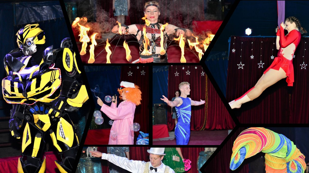 Визитная карточка передвижного цирка Марсель