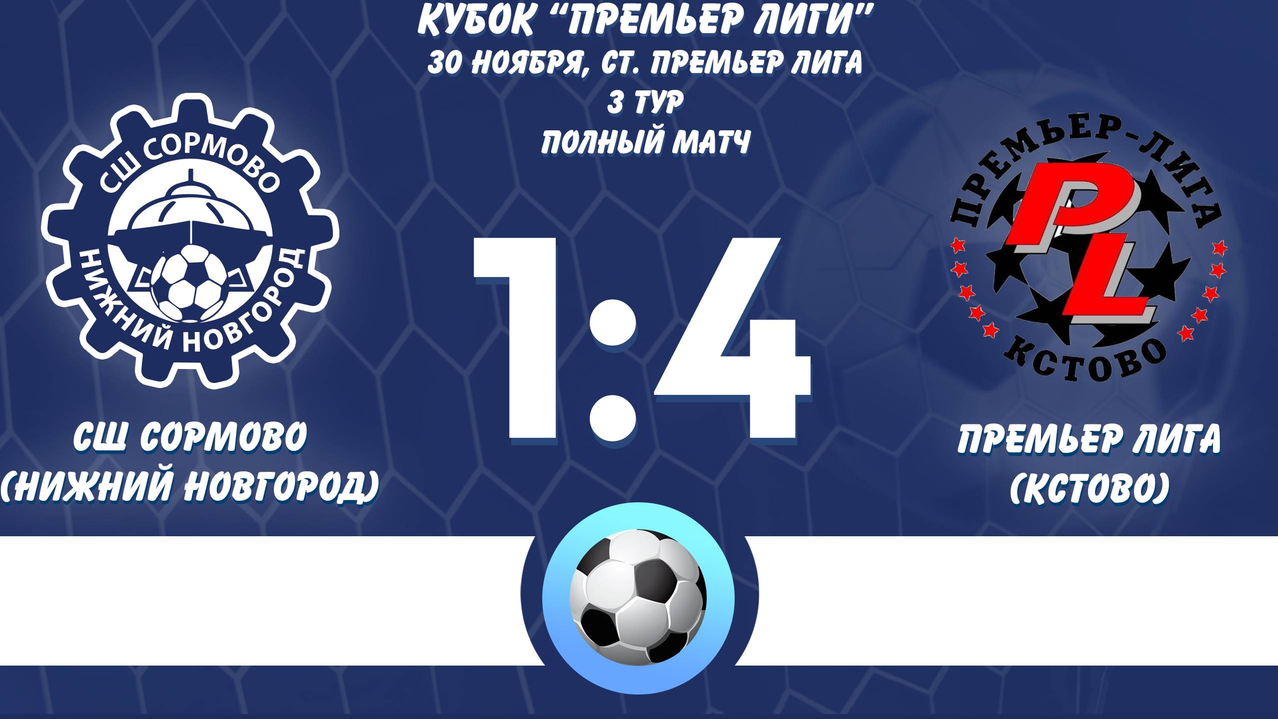 СШ Сормово Нижний Новгород - Премьер Лига Кстово