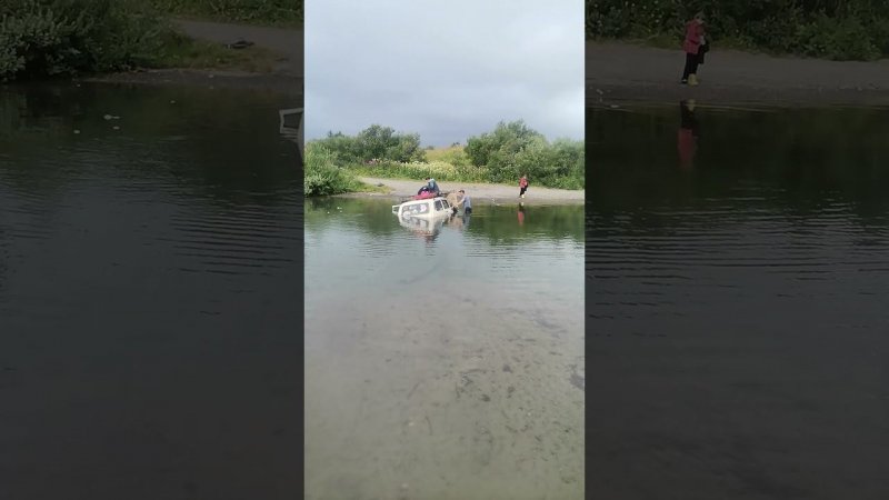 Утопили Ниву на полуострове Средний и Рыбачий