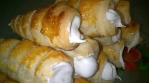 слоеные трубочки с белковым кремом