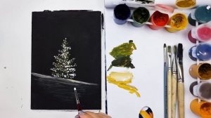 Как нарисовать новогоднюю елку