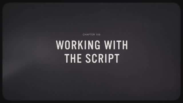 09 - Working With The Script
