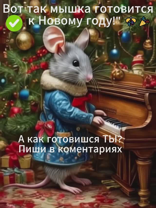 Вместе с Мышкой создаём волшебство на Новый год! 🐭🎉