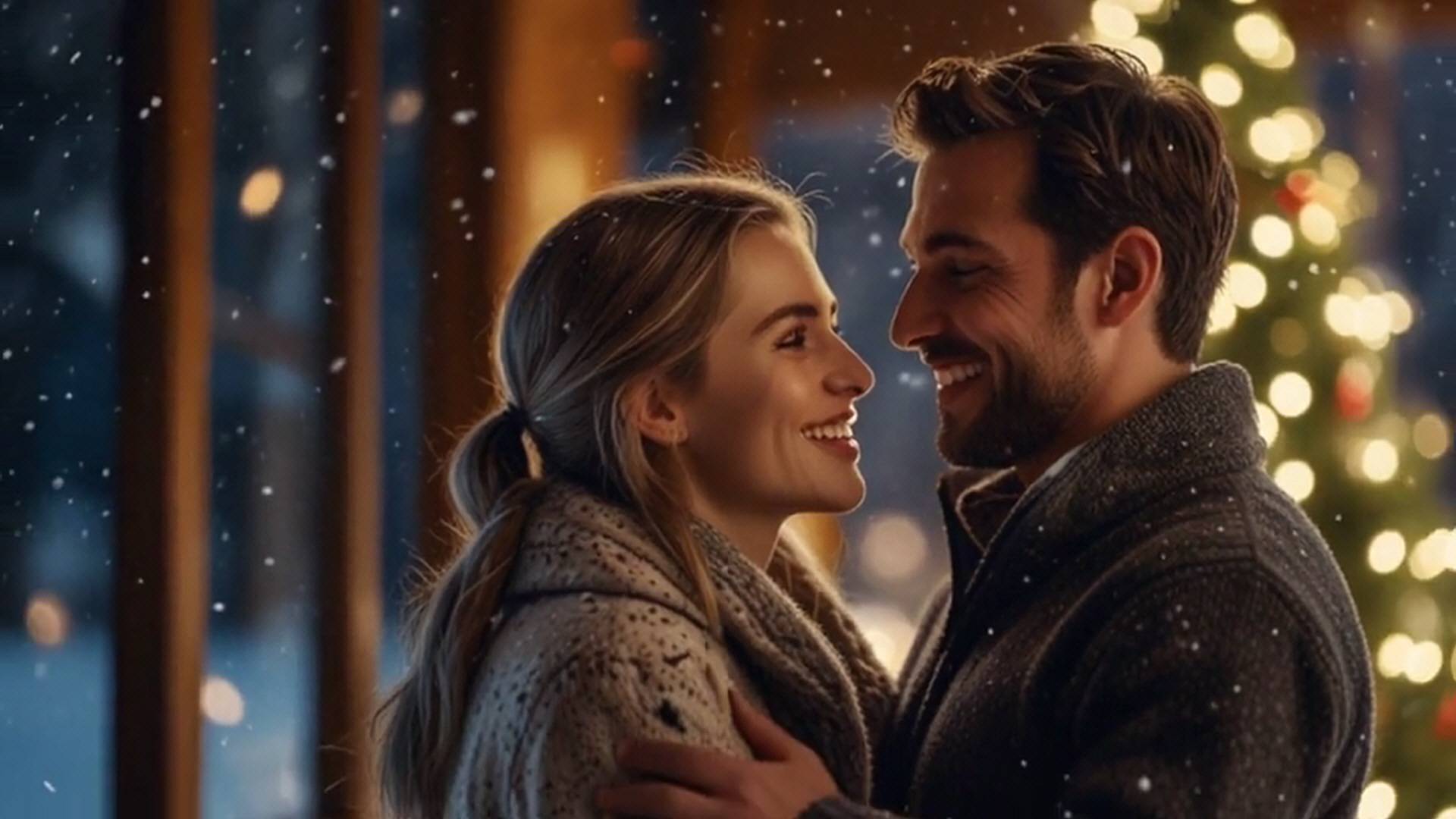 Снег падает снег❄️💕 Новогодняя красивая, романтическая песня