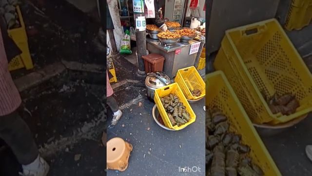 Шанхайский уличный рынок. Жареный тофу