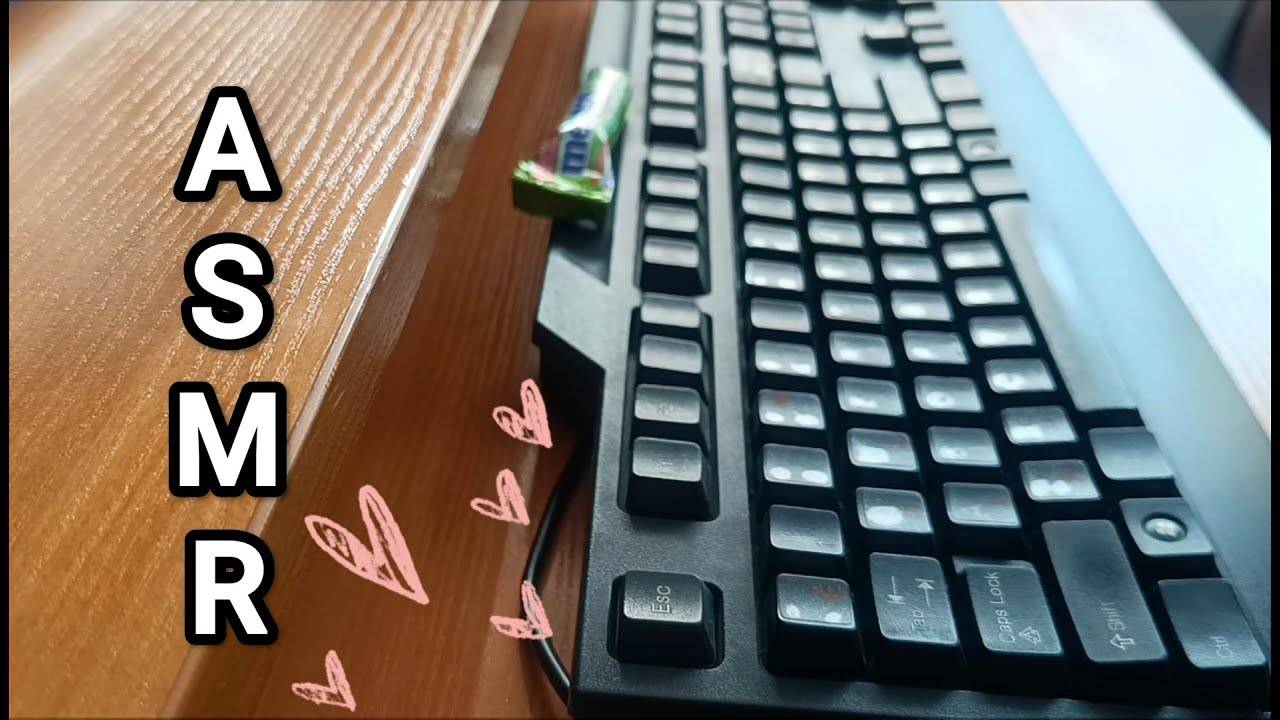 ASMR keyboard sounds / АСМР звуки клавиатуры / gum chewing /  typing / без слов