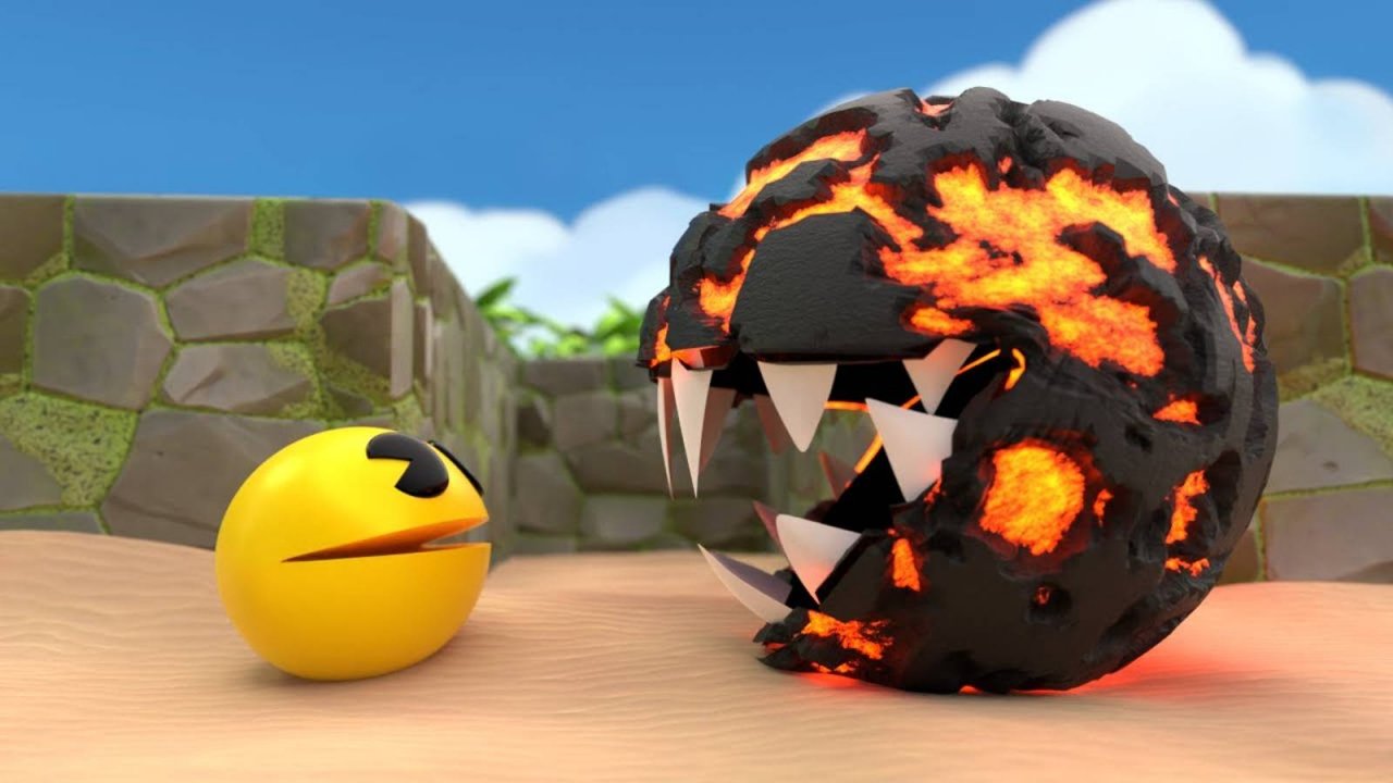 😅Pacman Vs 💥 Монстр из тропической лавы 🌋🏝️